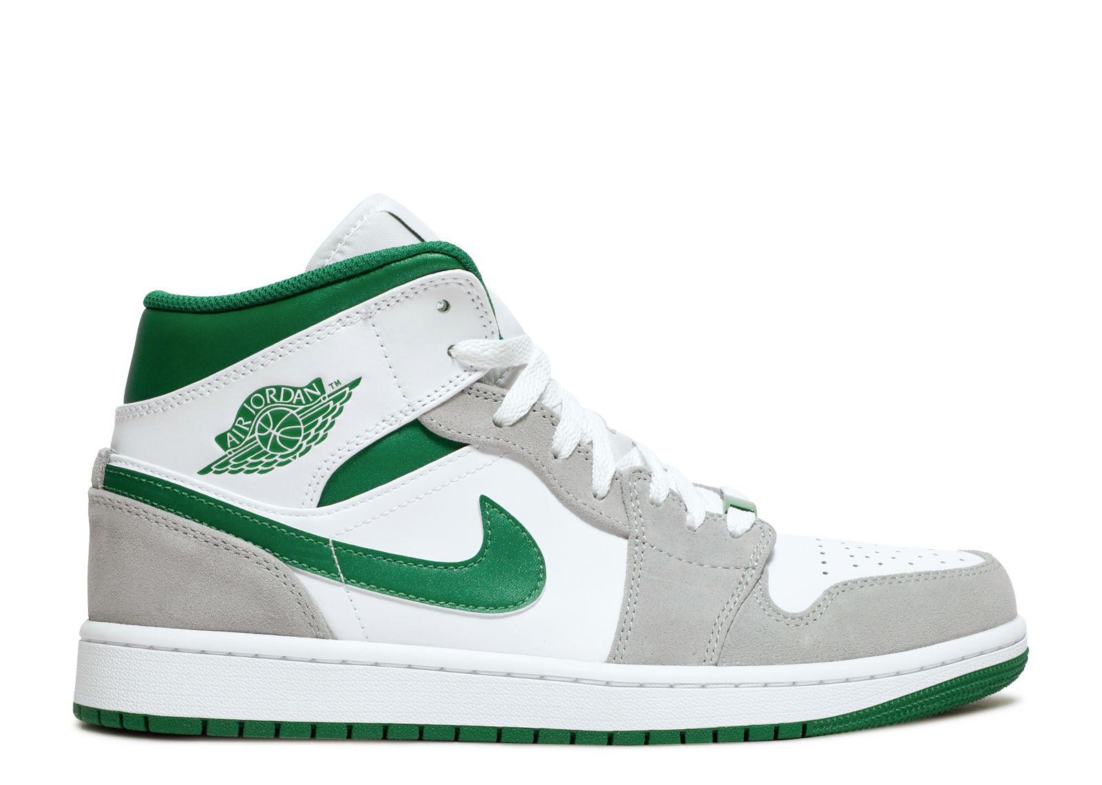 Air Jordan 1 Mid Grey Green – Flower Kickz