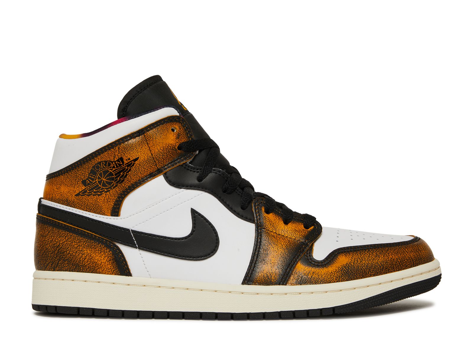 Air Jordan 1 Mid SE Orange Wear-Away – Flower Kickz